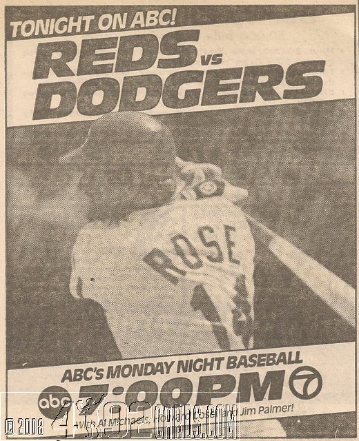 Pete Rose Print Advertisements 1980-
